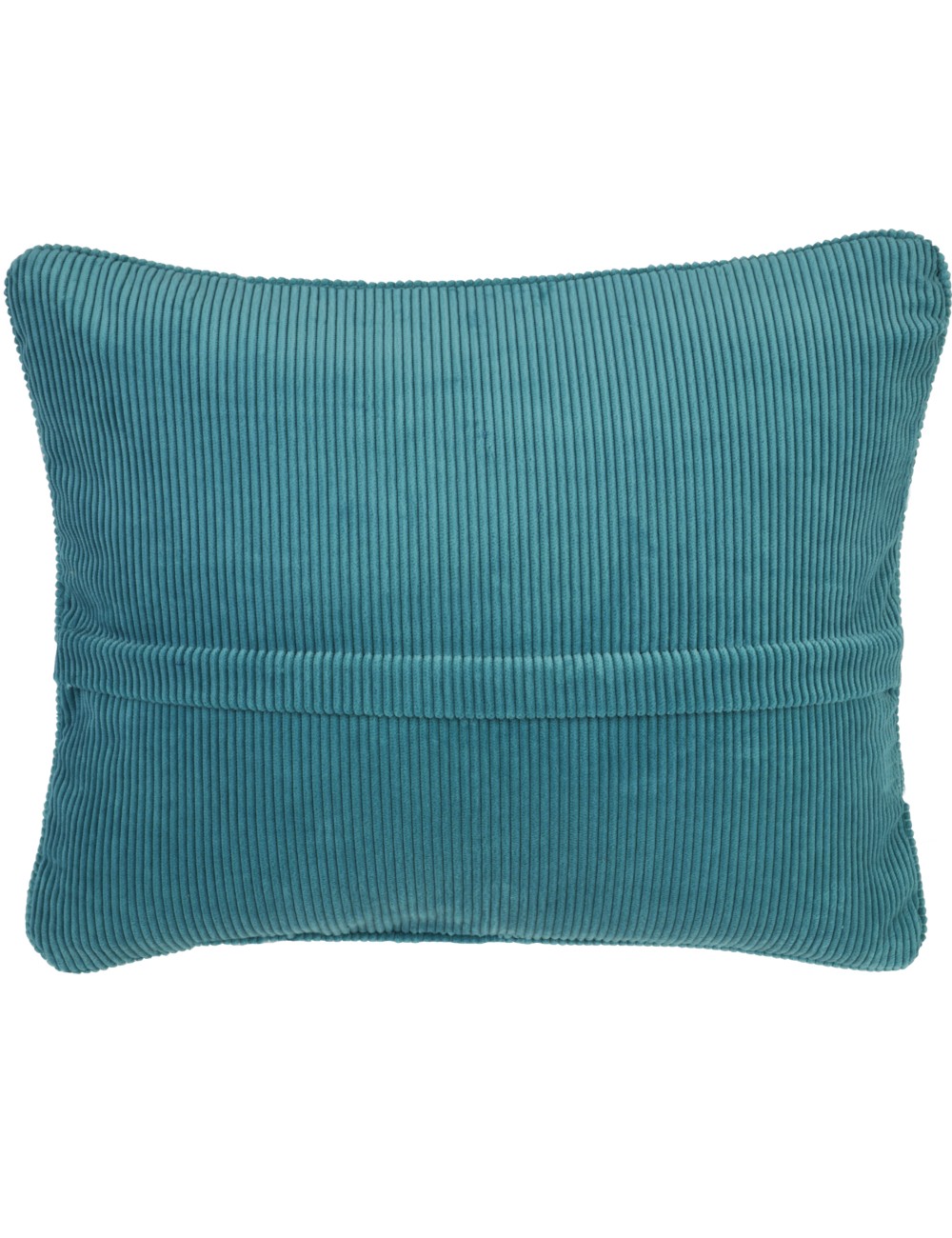 Coussin bleu turquoise velours côtelé – 50x40 – Maison du Coussin
